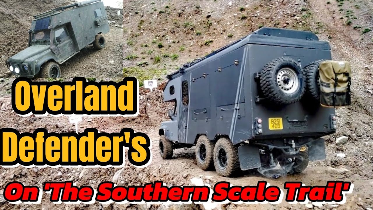 Scale RC Overland defender's on 'The Southern Scale Trail'. - YouTube