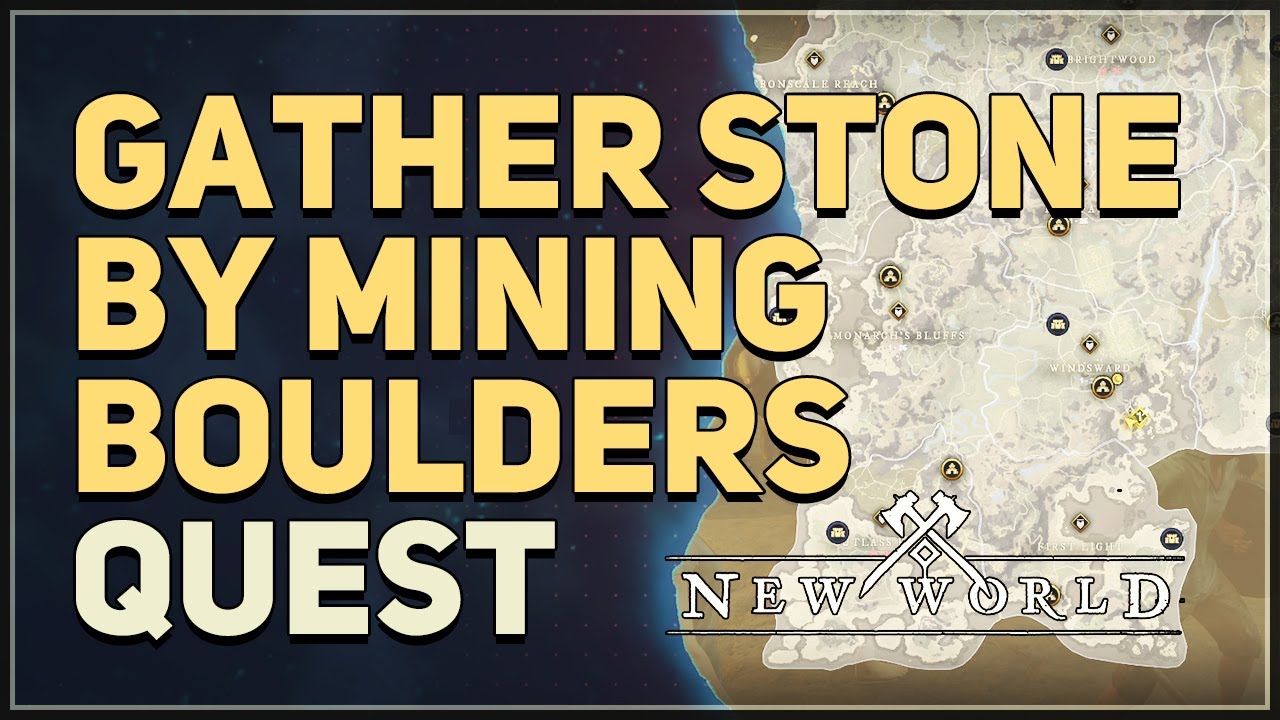 Gather Stone by Mining Boulders New World - YouTube