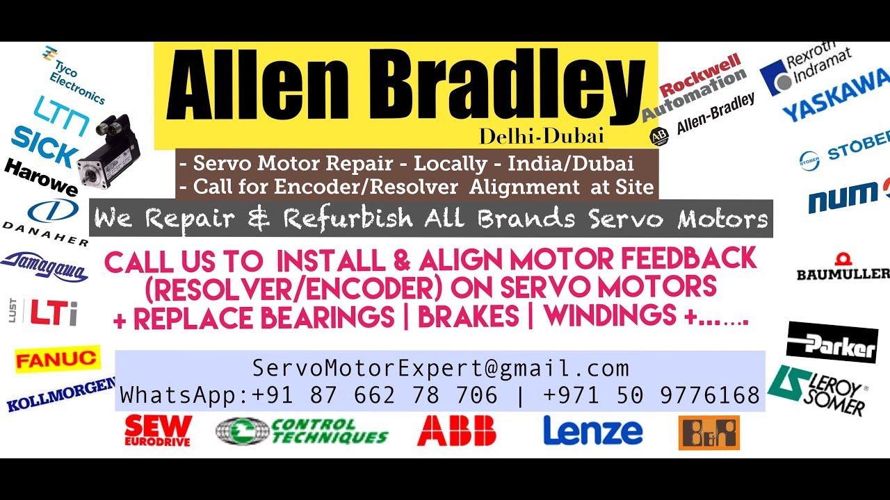 Allen Bradley AB Servo Motor Encoder Align Resolver Adjust Repair Dubai ...