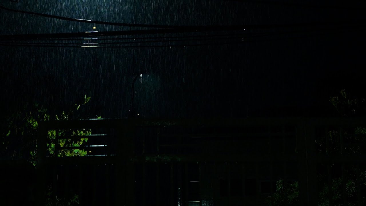 Heavy Rain at Night for a Relaxing Sleep,Heavy Rain & Cold Atmosphere ...