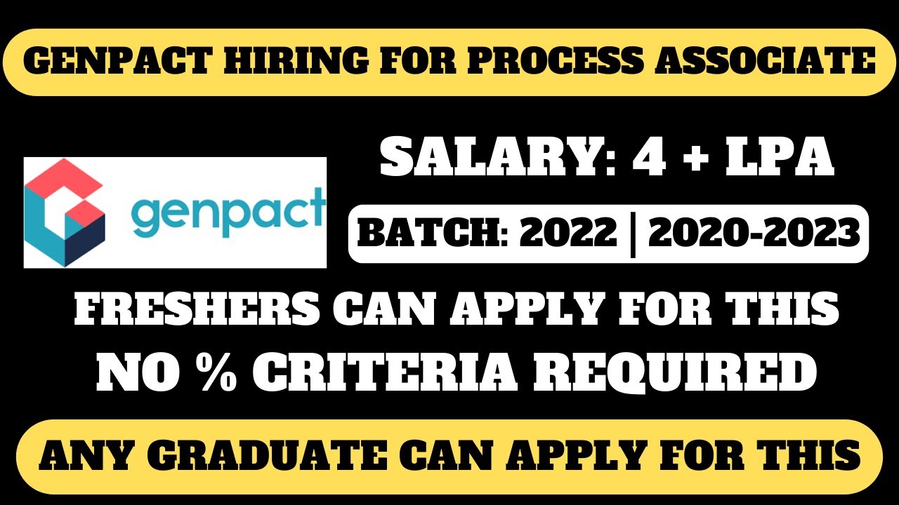 GENPACT OFF CAMPUS HIRING DRIVE 2024 | NO % CRITERIA REQUIRED | ANY ...