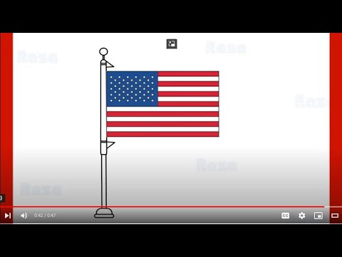 how to draw american flag easy drawing - YouTube