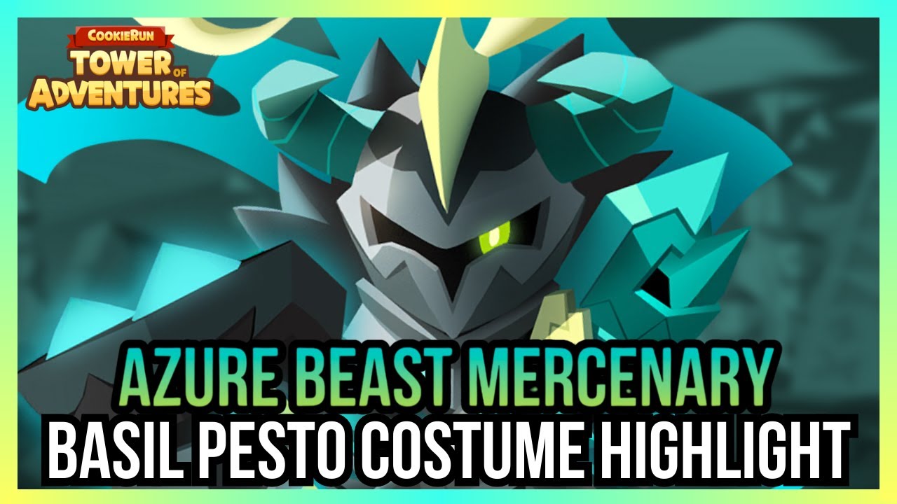 Azure Beast Mercenary Costume Highlight - Cookie Run: Tower of ...