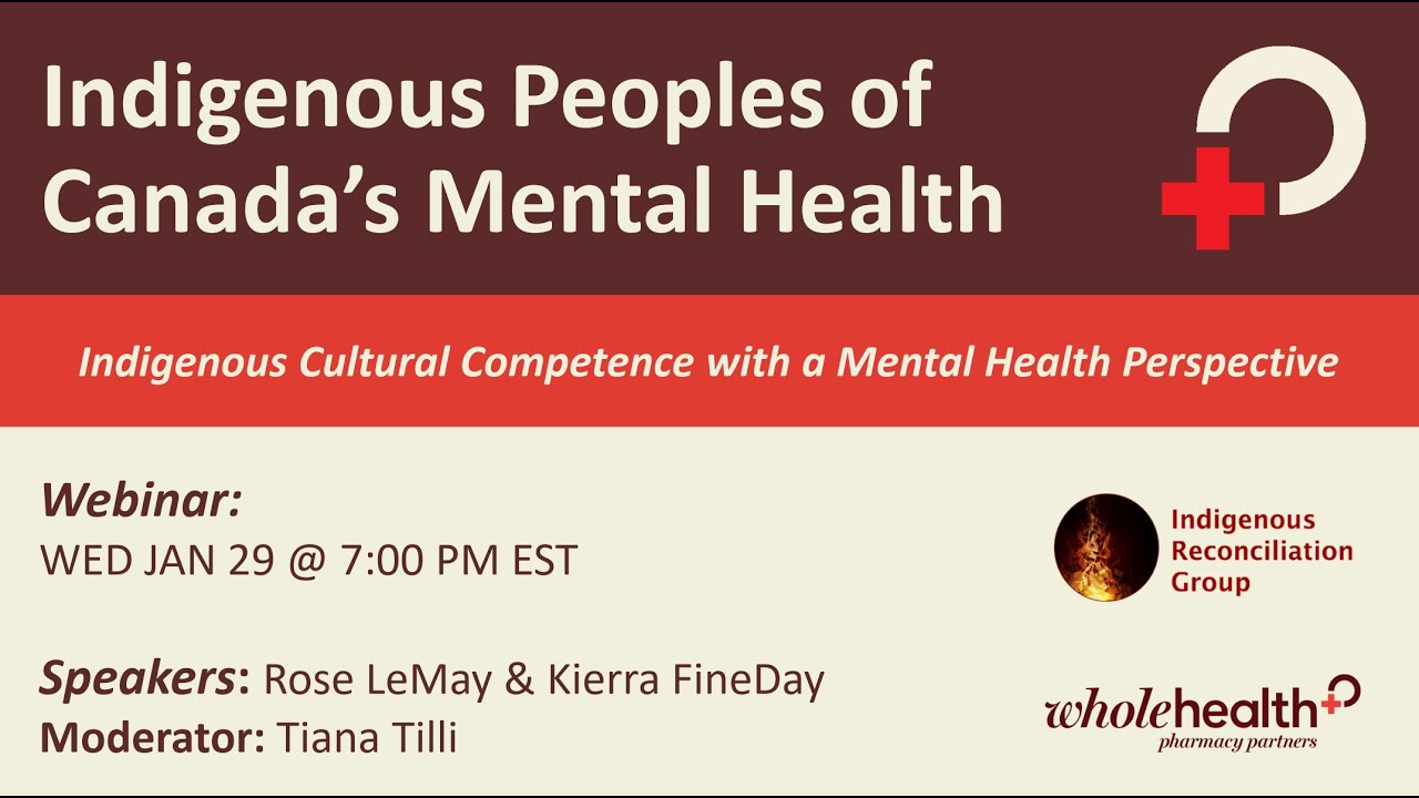Indigenous Peoples of Canada's Mental Health Webinar - YouTube