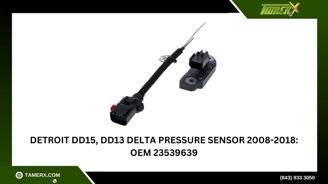 Detroit DD15, DD13 Delta Pressure Sensor 2008-2018: OEM 23539639 - YouTube