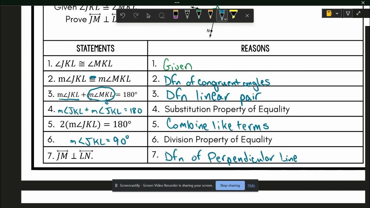 2.5 Proving Statements about Segments & Angles Geometry Mr. Stewart ...