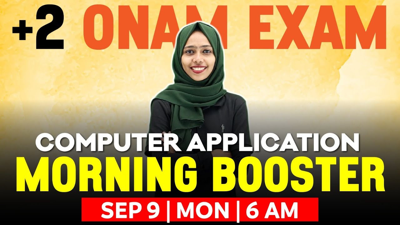 Plus Two Computer Application | Onam Exam Morning Booster | Exam Winner ...