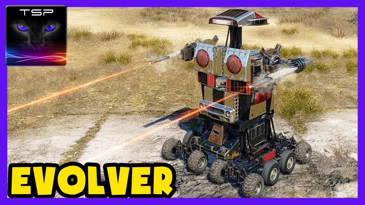 Crossout #55 - EVOLVER Robot: Massive 2x Scorpion Railguns Build ...