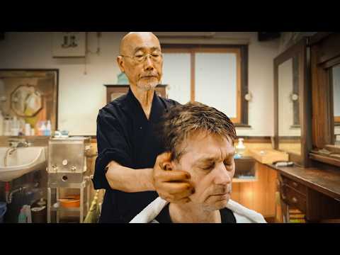 💈 Relaxing Japanese Barber Artistry In 1920s Yamaguchi Barbershop: Haircut, Hair Wash & Head Massage