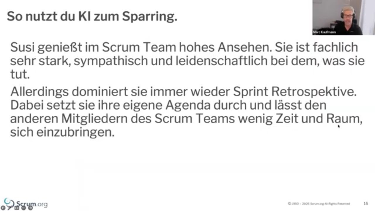German Webcast: Scrum Events moderieren: Wie KI dein Sparringspartner ...