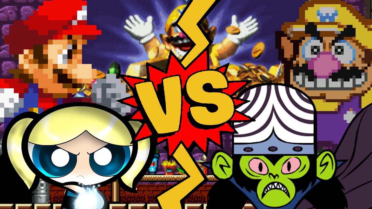 M.U.G.E.N Battles | Mario/Bubbles vs Wario/Mojo JoJo - YouTube