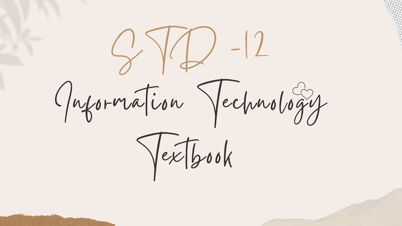 Std 12 Information Technology Textbook Youtube 3466