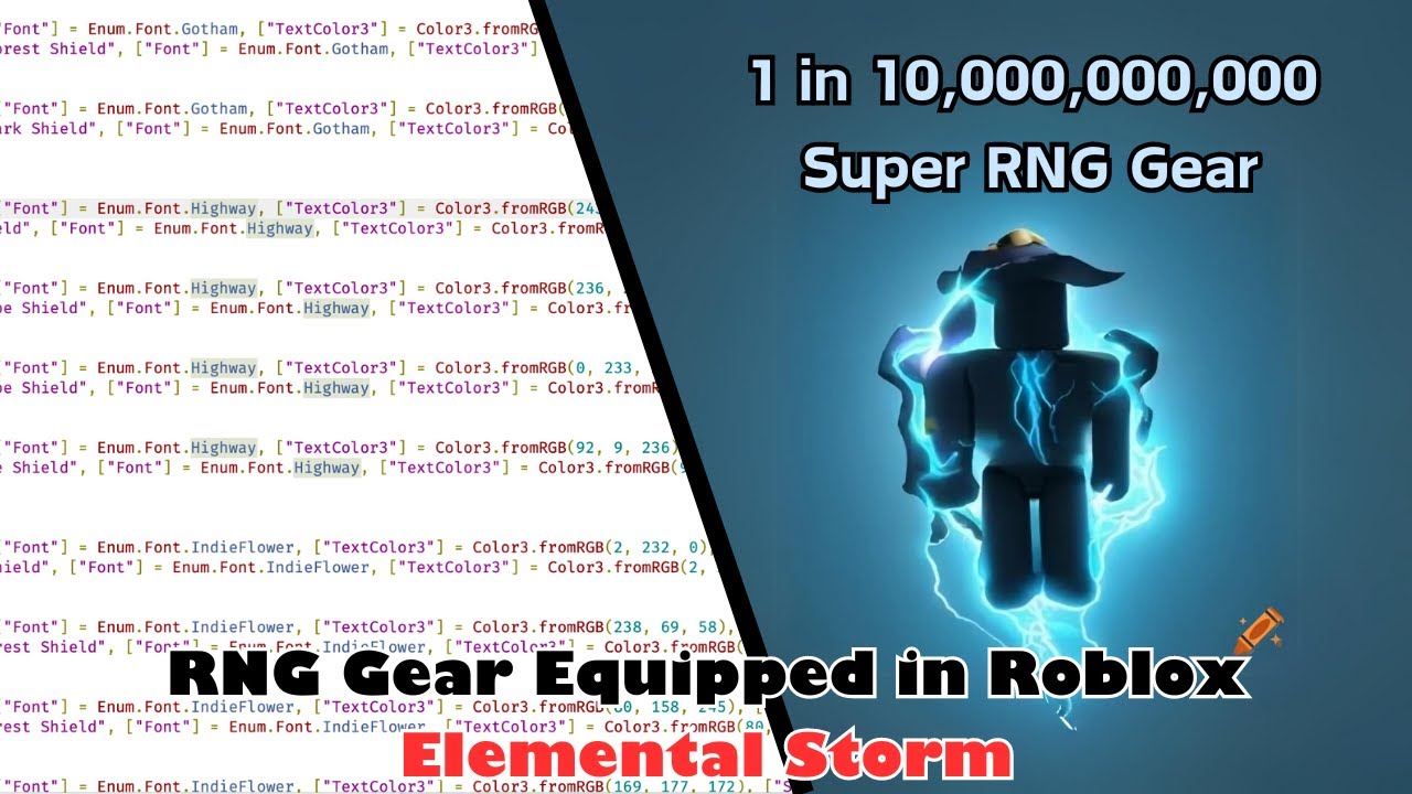 RNG Gear Equipped in Roblox Elemental Storm - YouTube
