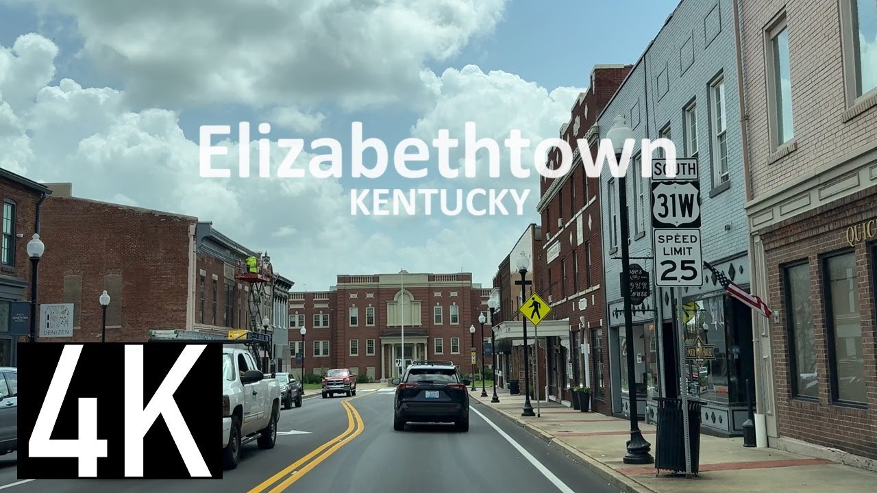 Road Tour of Elizabethtown, Kentucky in 4K - Driving in Kentucky - I-65 ...