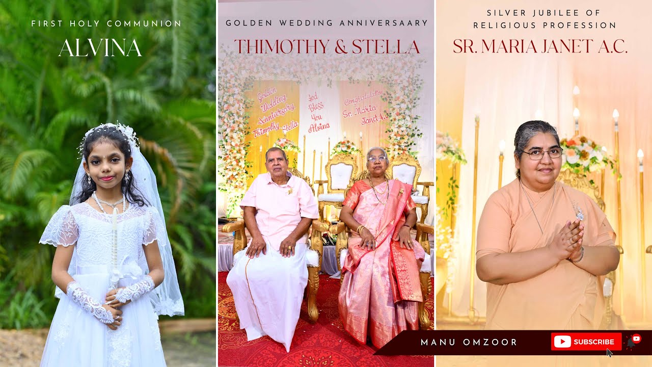 Golden Wedding Anniversaary | First Holy Communion | Silver jubilee of ...