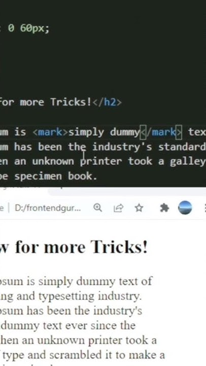 Highlight Text In Html No Css 😮 Html Learnhtml Frontend Shorts Ytshorts Youtube 