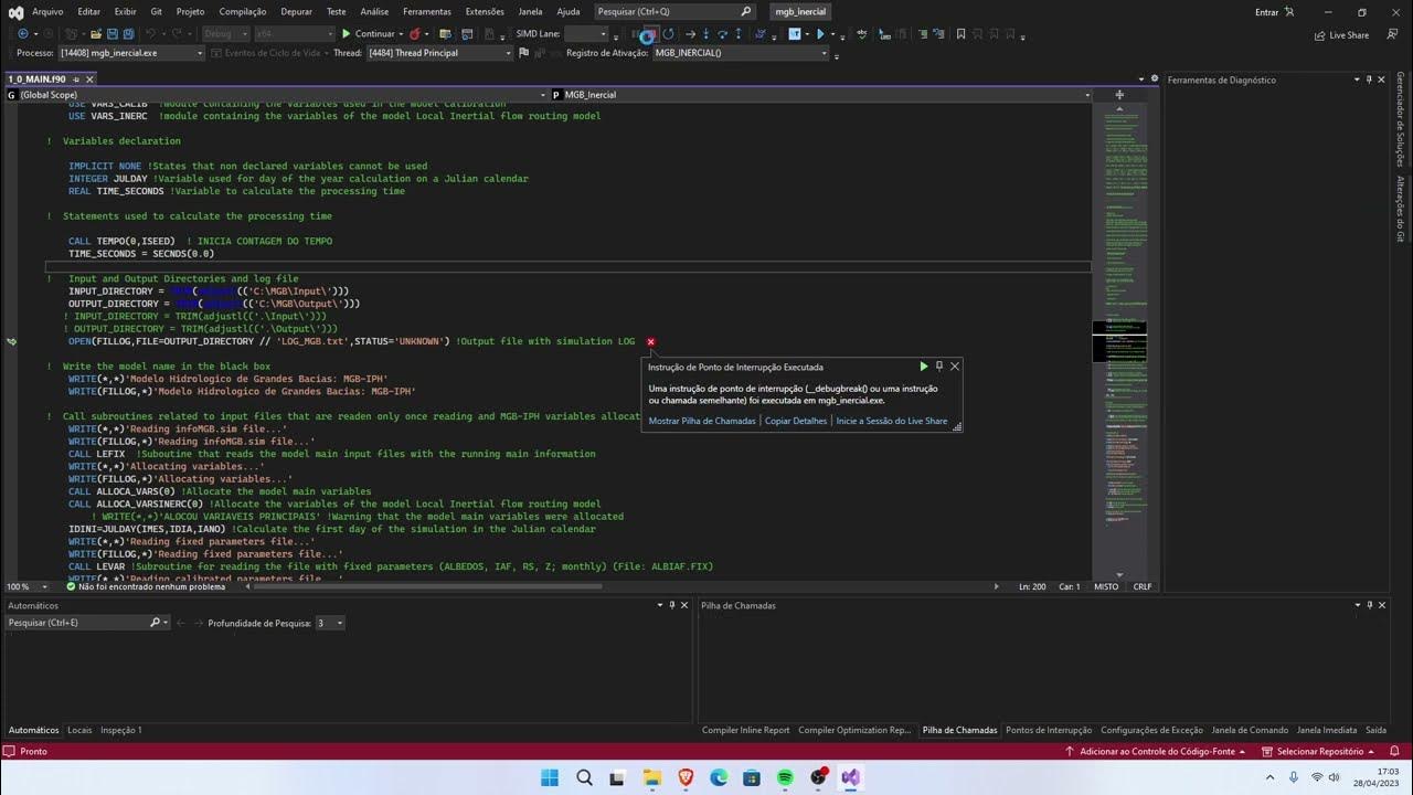 How to run the MGB project in VS2022 with FORTRAN source files (filepath + inputs/outputs) - YouTube