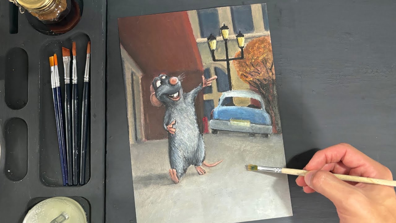 Remy, Ratatouille Painting time lapse - YouTube