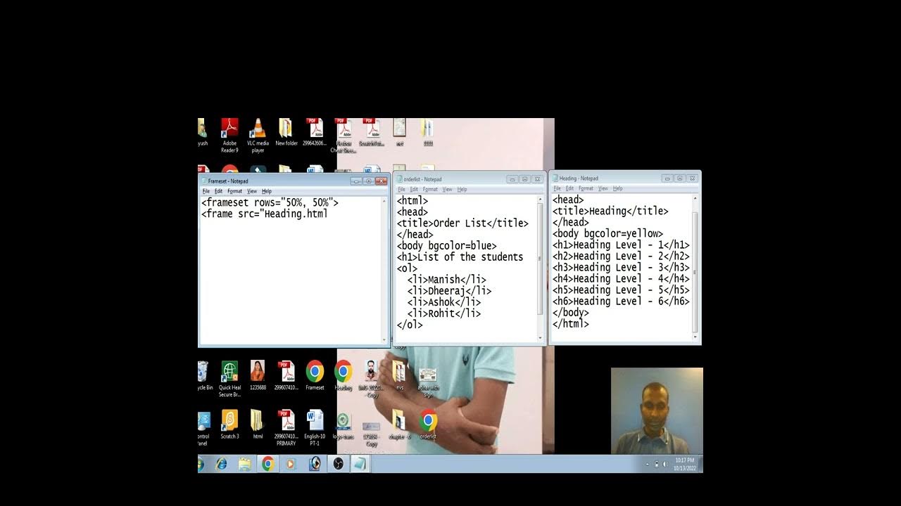 How to create Frameset on html - YouTube