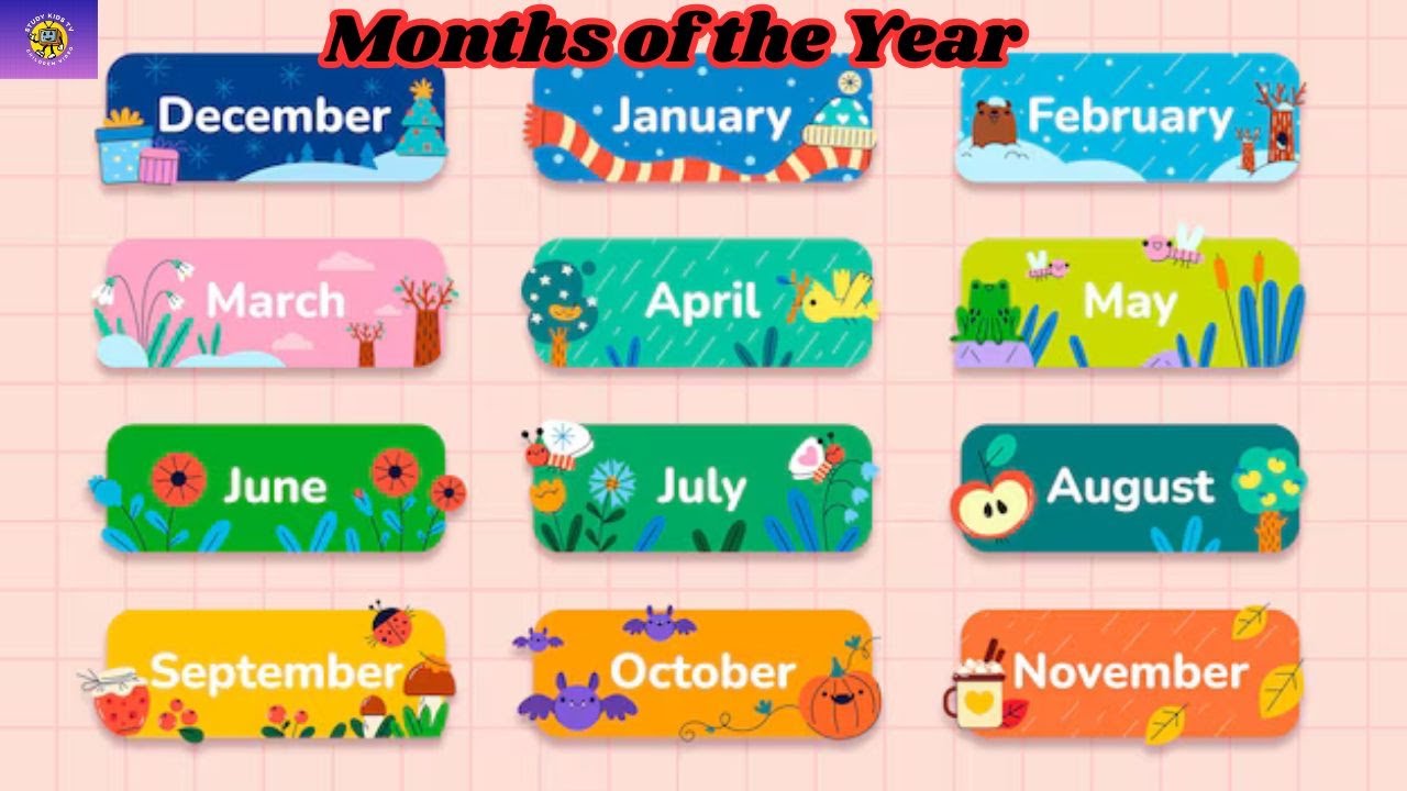 Months of the Year | Learn for Kids | Learn English month Name | Study ...