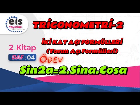 TRİGONOMETRİ! İki Kat Açı Formül, Yarım, 4. Föy ÖDEV, EİS DAF 12. Sınıf Matematik Geometri 2. Kitap