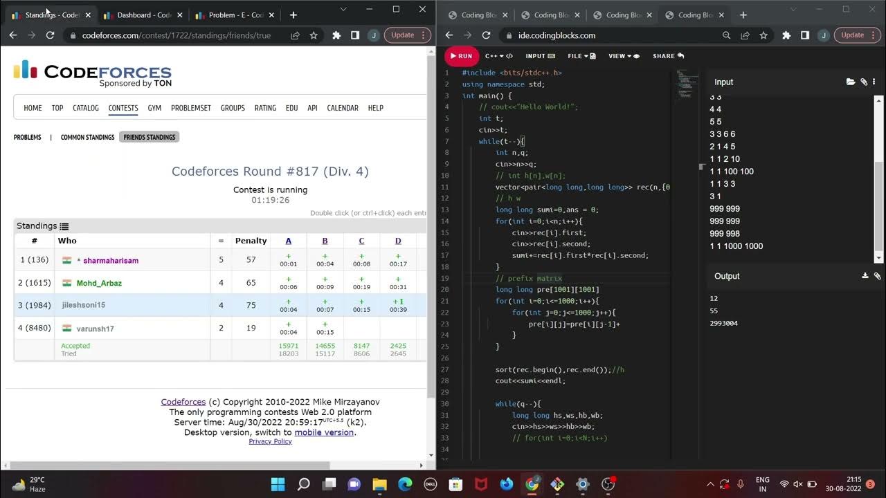 Trying Codeforces 817 Div 4 E - YouTube