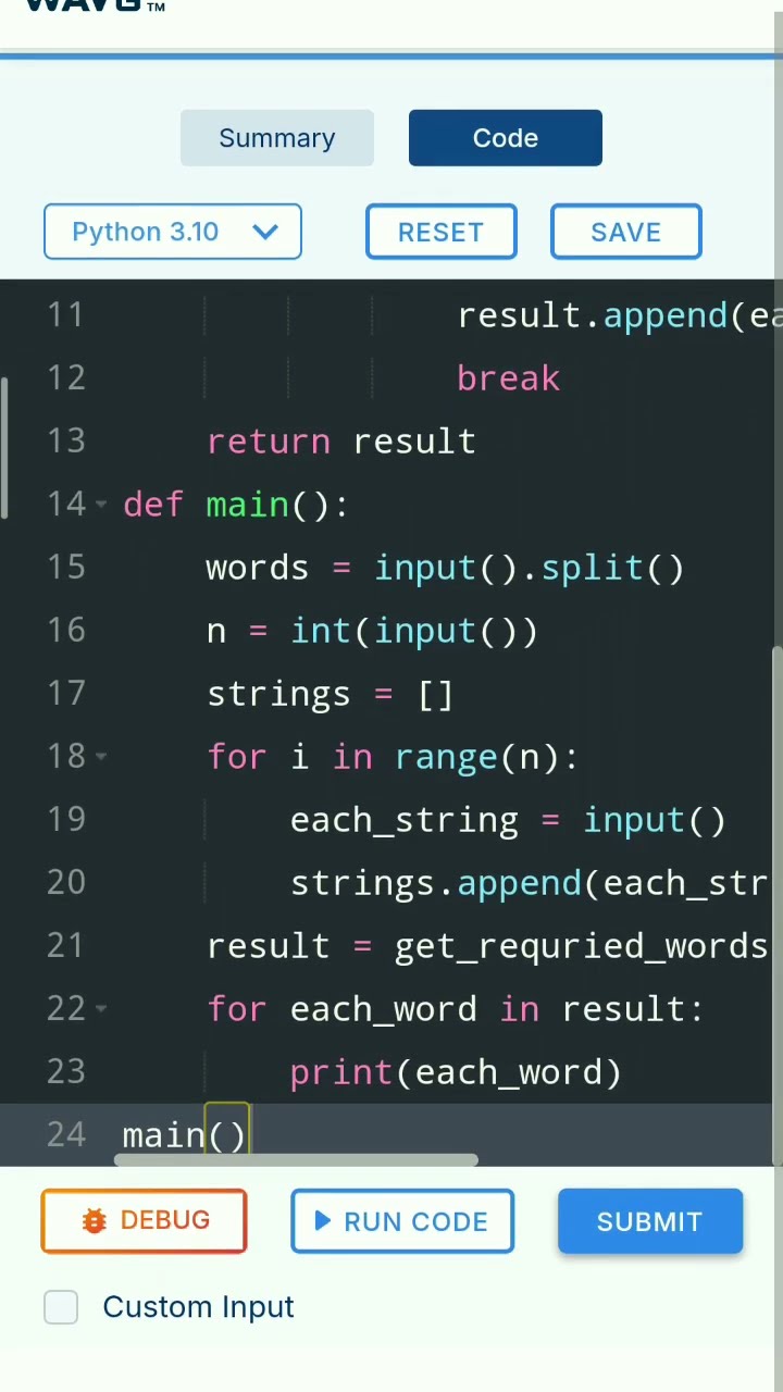Words Of One String Using Python Ccbp Nxtwave Coding Nxtwaveccbp4 