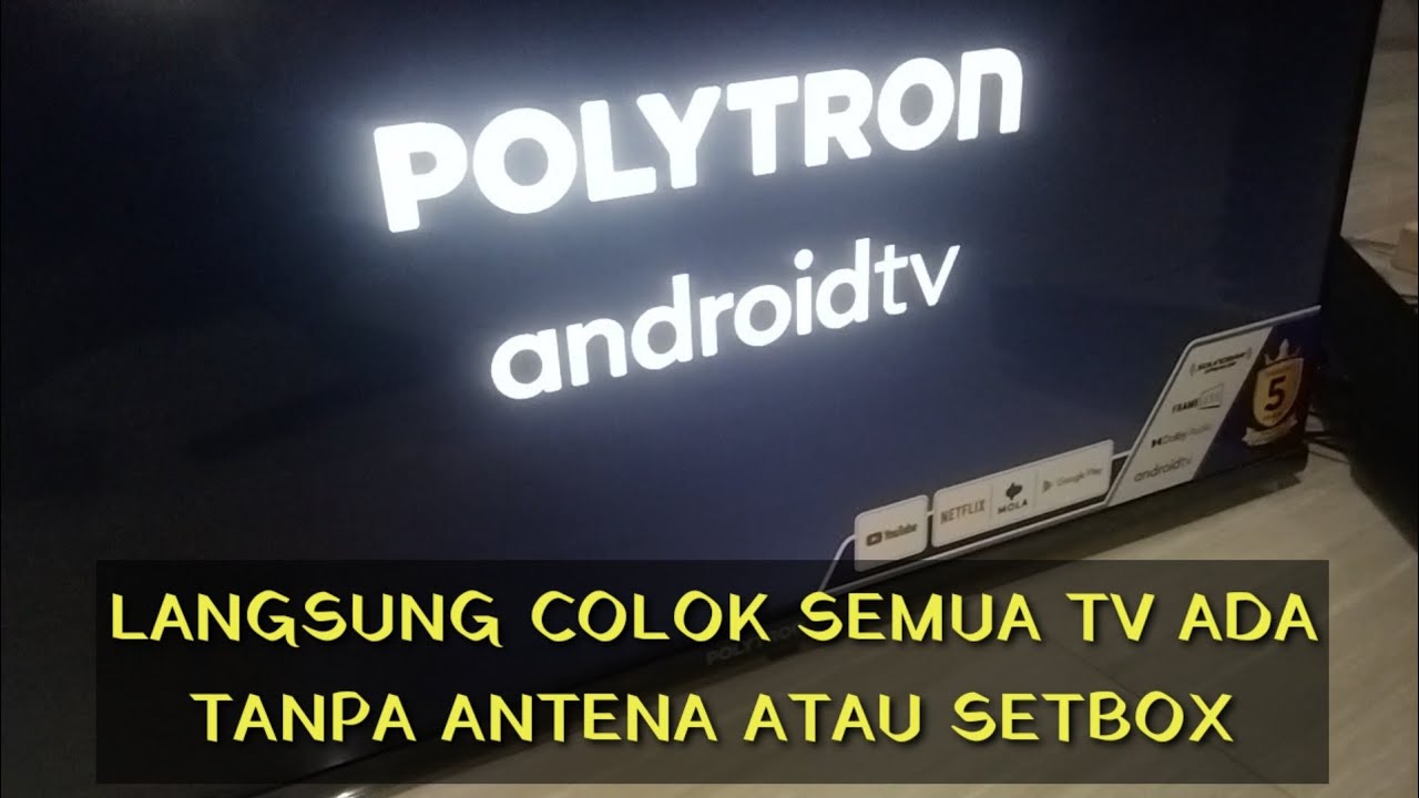 unboxing TV POLYTRON ANDROID TANPA ANTENA ,spesifikasi Polytron TV ...