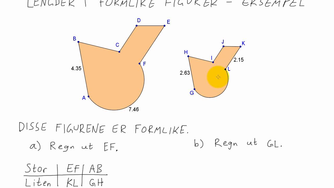 Matematikk 1P - 007 - Lengder i formlike figurer 2 - YouTube