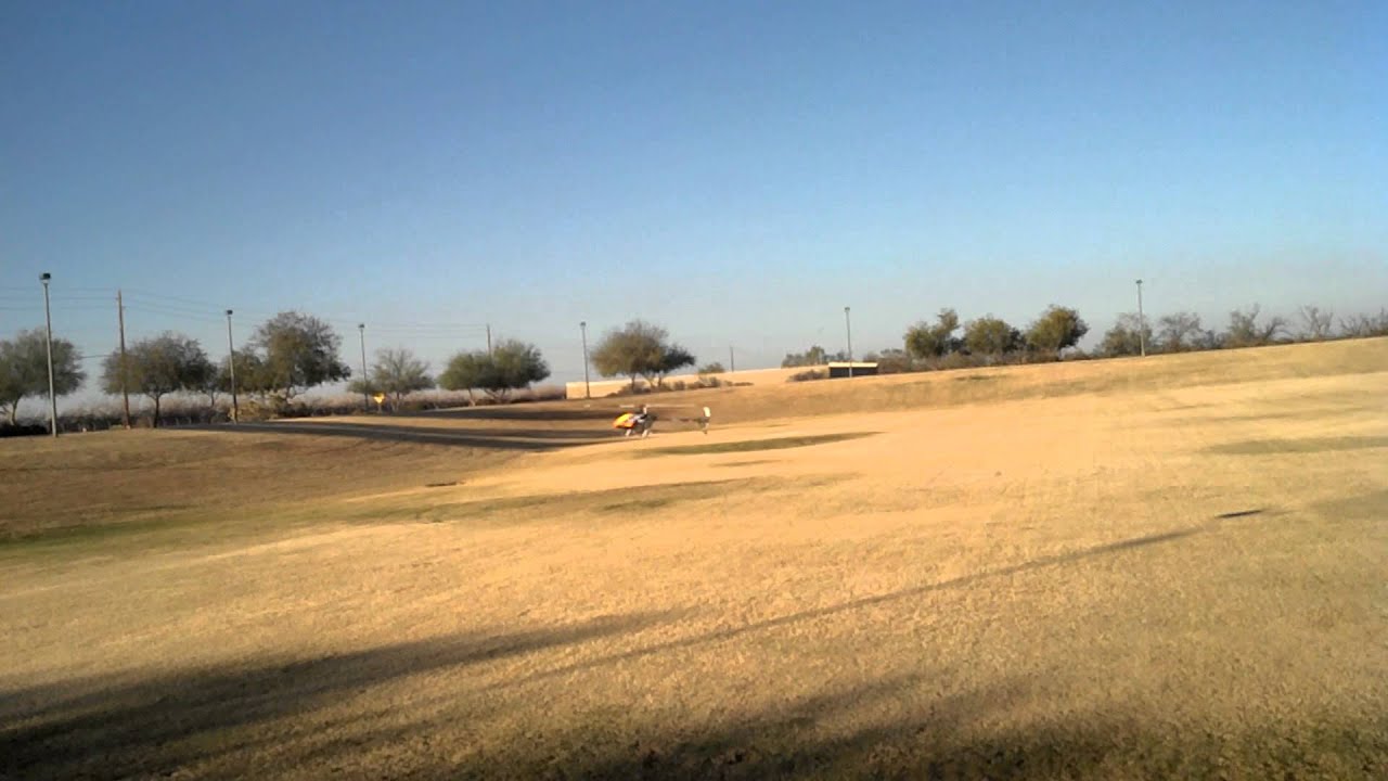 Christian Rainey flying the T-rex 550e - YouTube