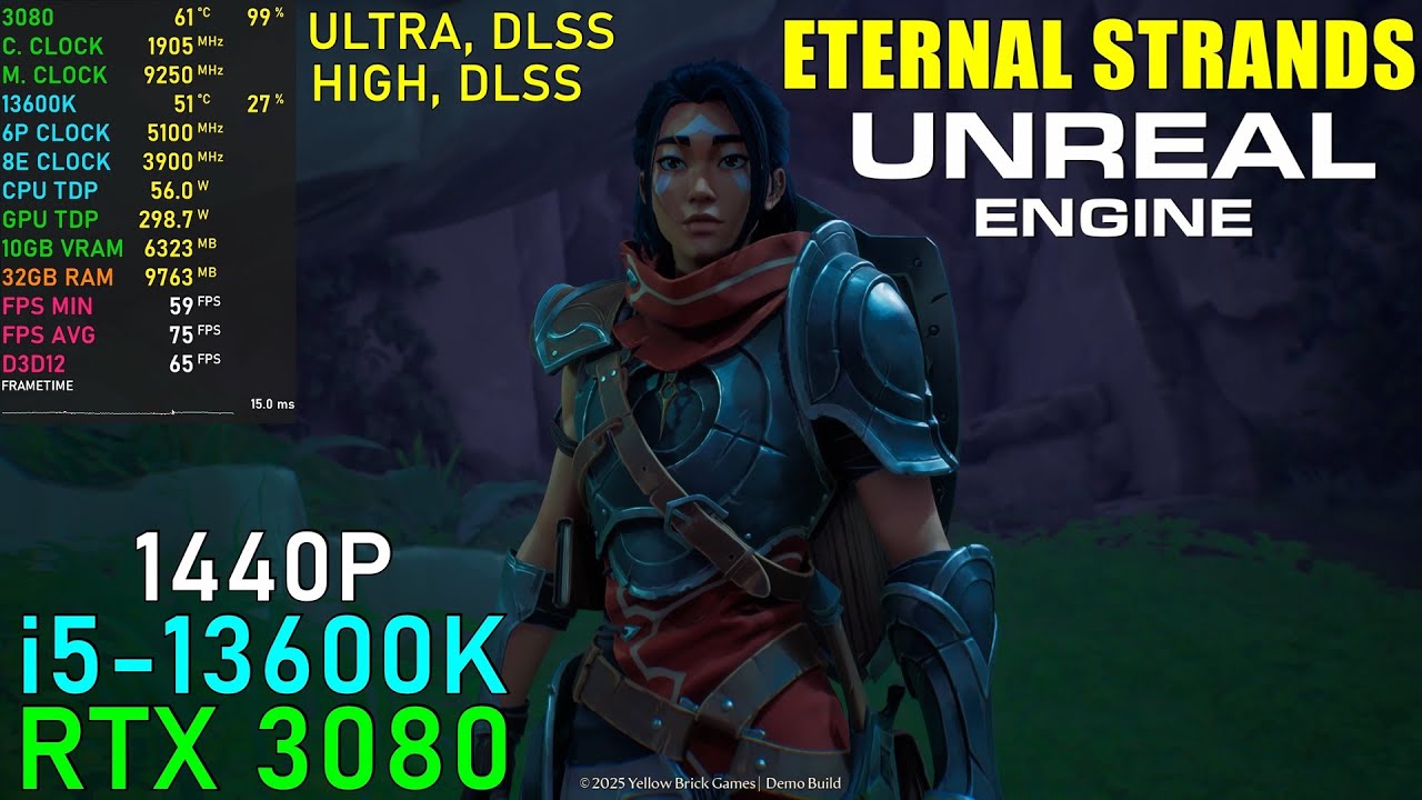 Eternal Strands [UE 5]: RTX 3080 - 13600K | 1440P [Ultra, DLSS] - YouTube