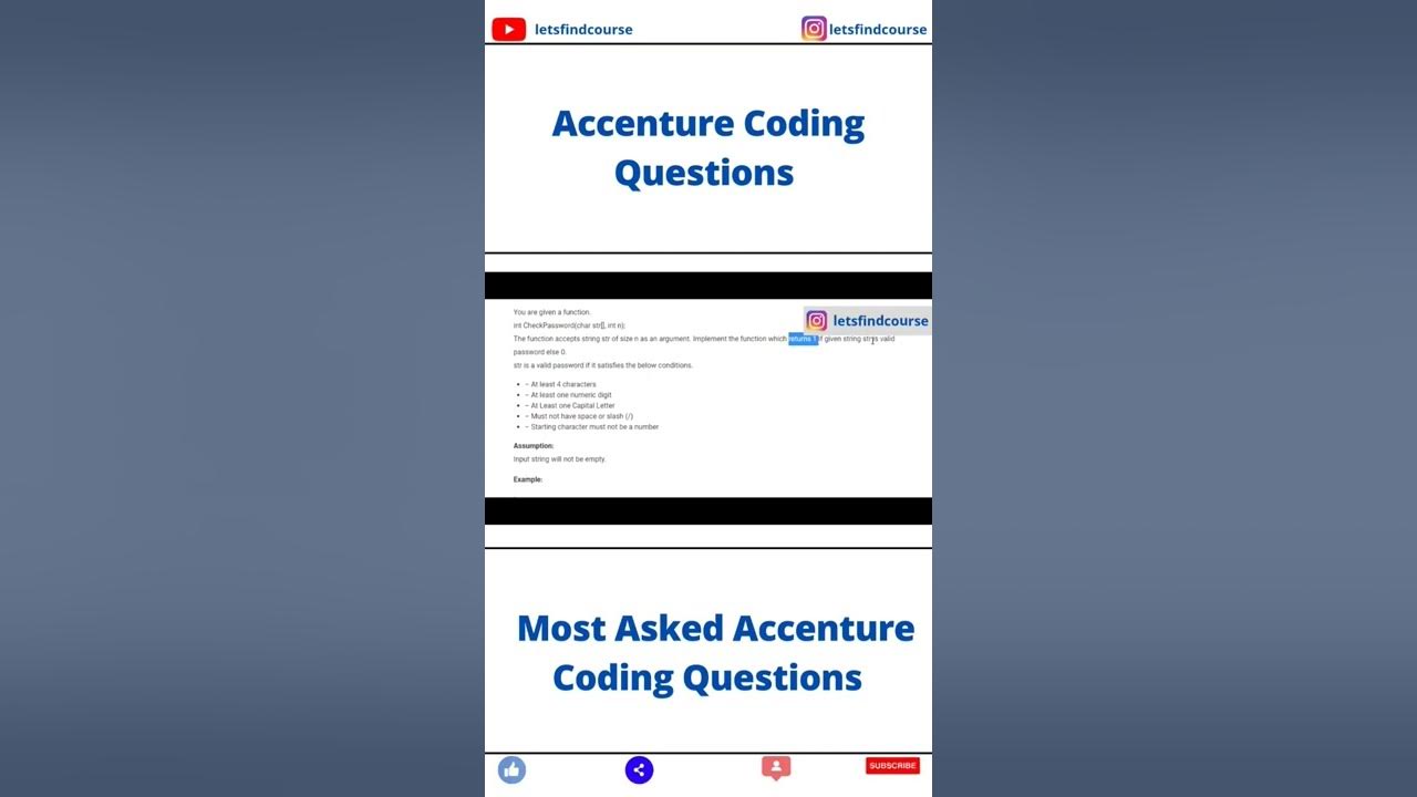 Accenture Coding Questions Accenture Youtube