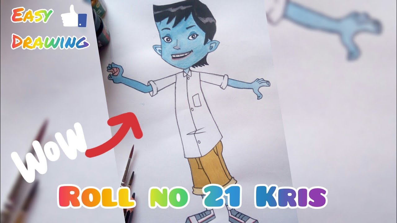 Roll no 21 drawing |How to draw Roll no 21 Kris| Easy|step by step |# ...