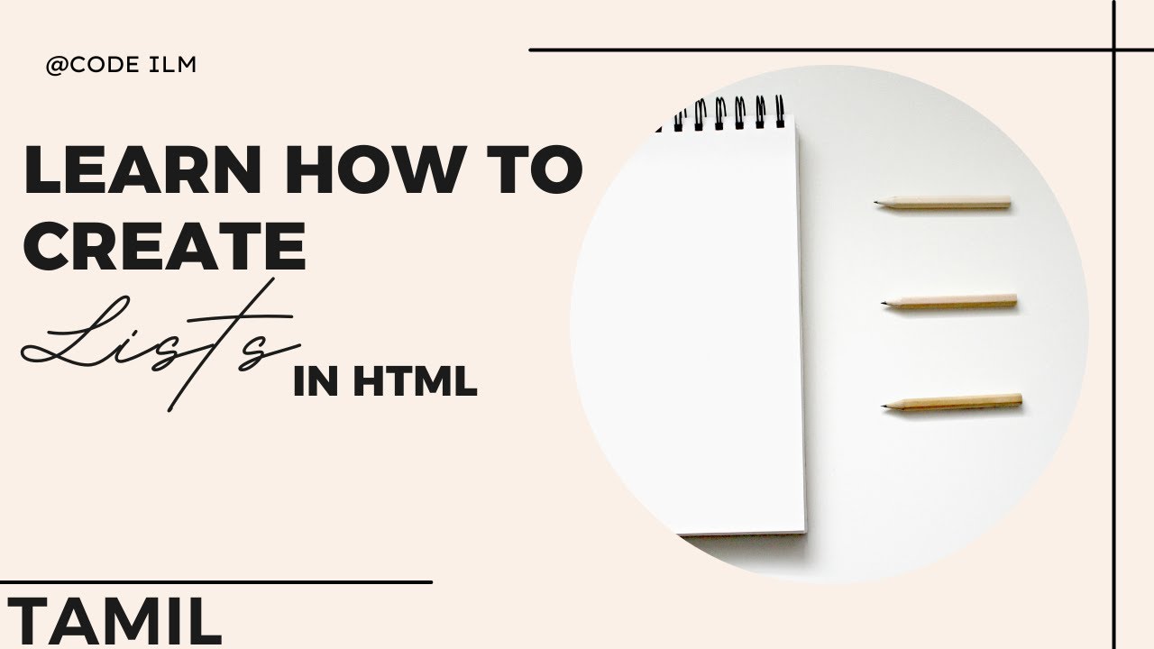 How To Create Different Types Of List In HTML Web Dev Course How To Create Different Types Of List In HTML Web Dev Course