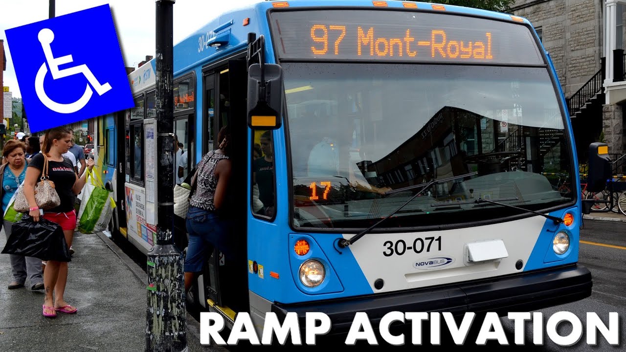 STM Montreal 30-071 (2010 NovaBUS LFS) - Wheelchair Ramp Activation in ...