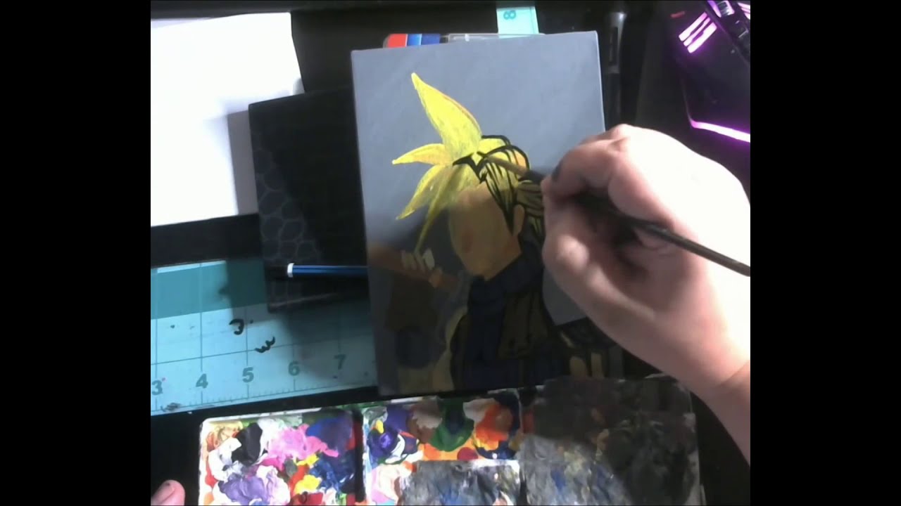 cloud strife painting - YouTube