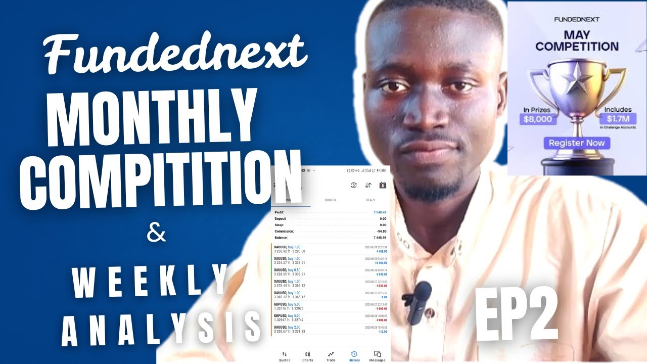 Fundednext Monthly Competition update plus weekly analysis EP2#trading ...