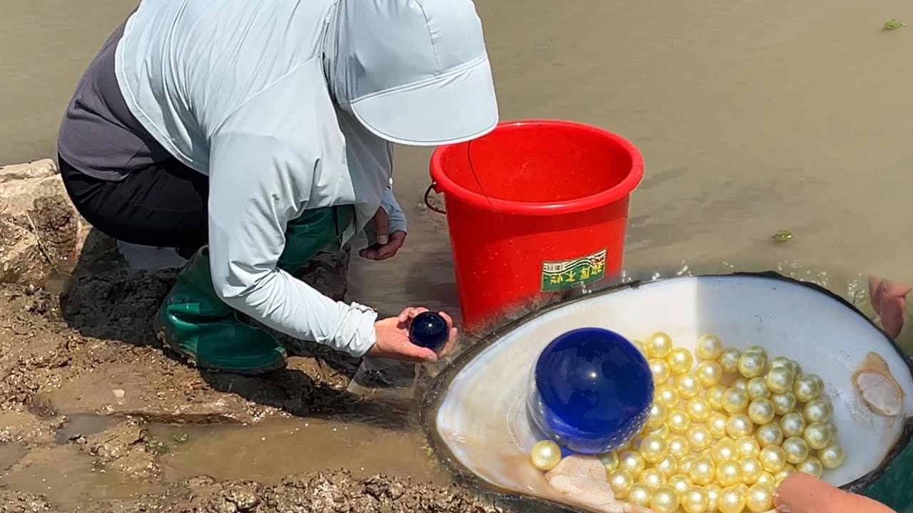 pearl hunters/Harvest treasures, yellow pearls and blue crystal balls ...