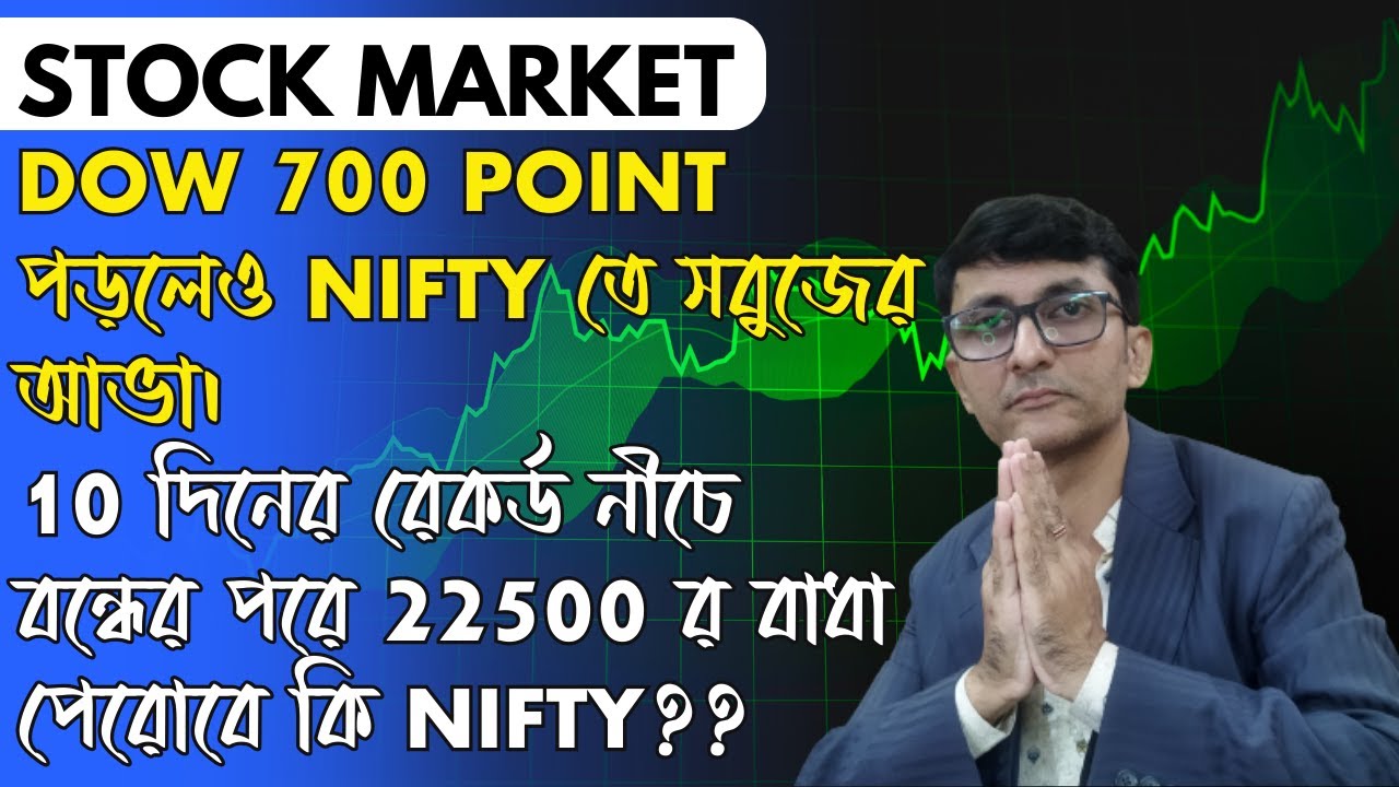 Dow 700 point পড়লেও Nifty তে সবুজের আভা।10 দিনের রেকর্ড নীচে বন্ধের ...