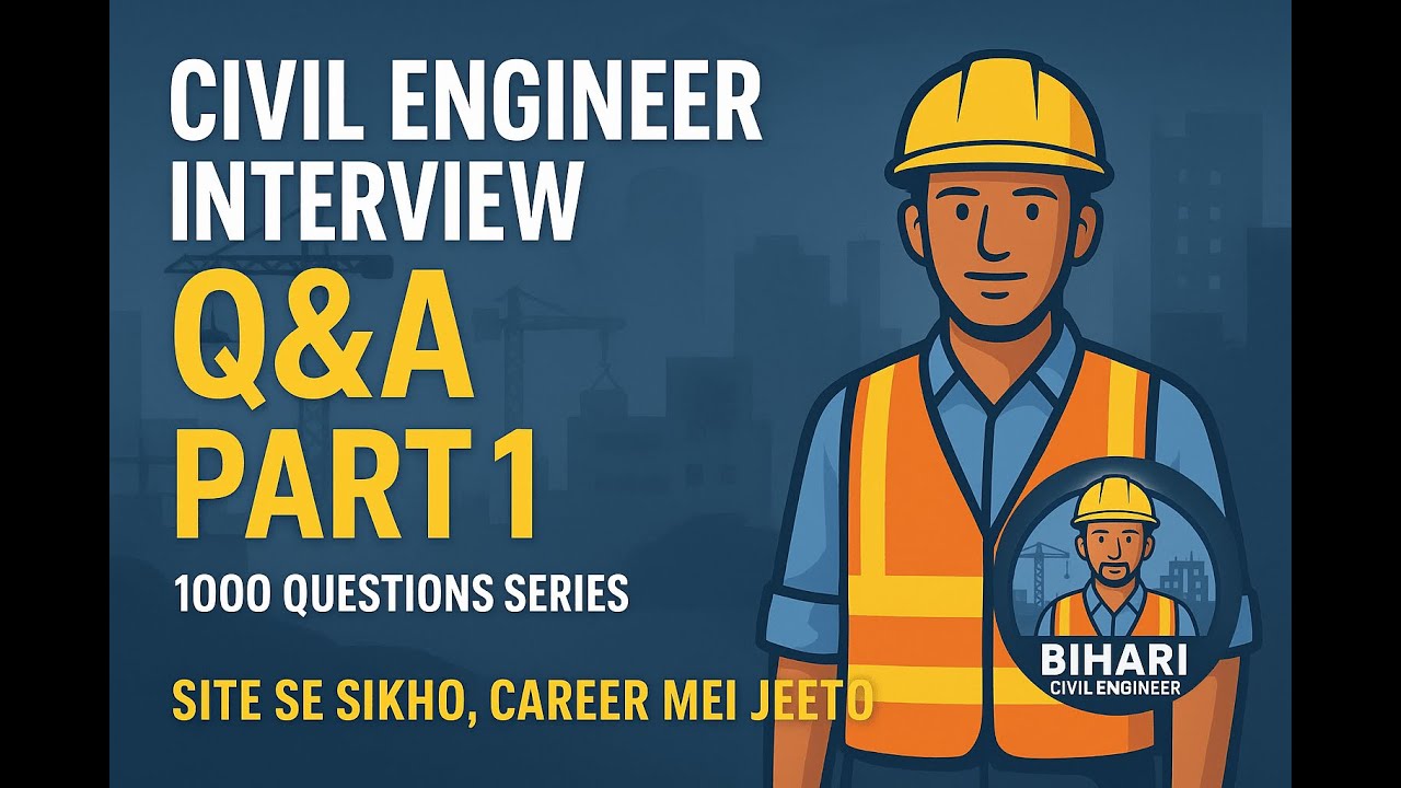 Fresher Civil Engineer Interview Q&A – Part 1 25 Important Questions ...