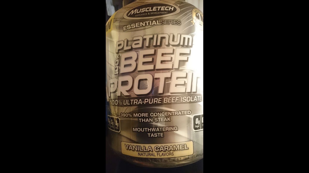 マッスルテック ビーフプロテイン [バニラキャラメル] レヴュー vanilla caramel muscletech beef ...
