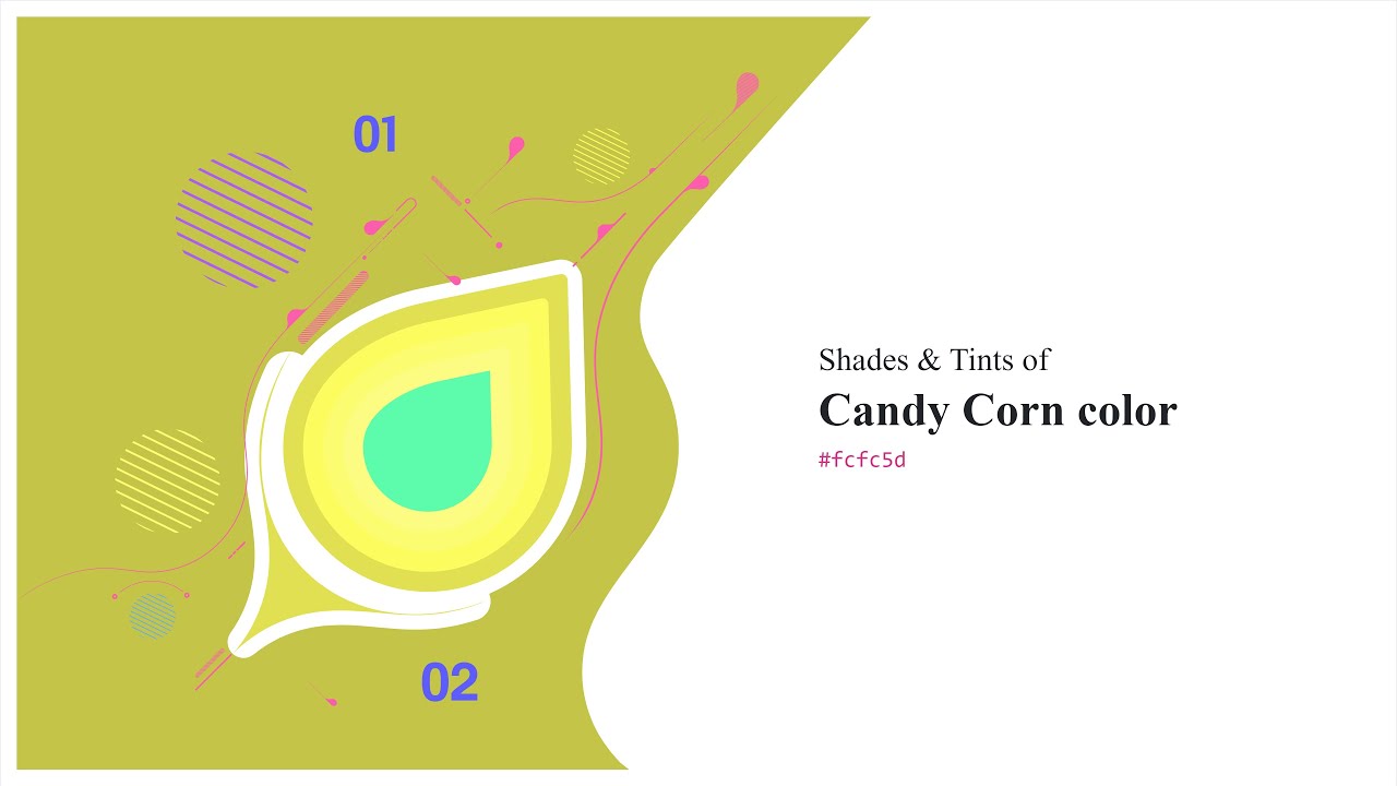 Shades & Tints of Candy Corn color #fcfc5d A Warm Yellow color #e0e052 ...