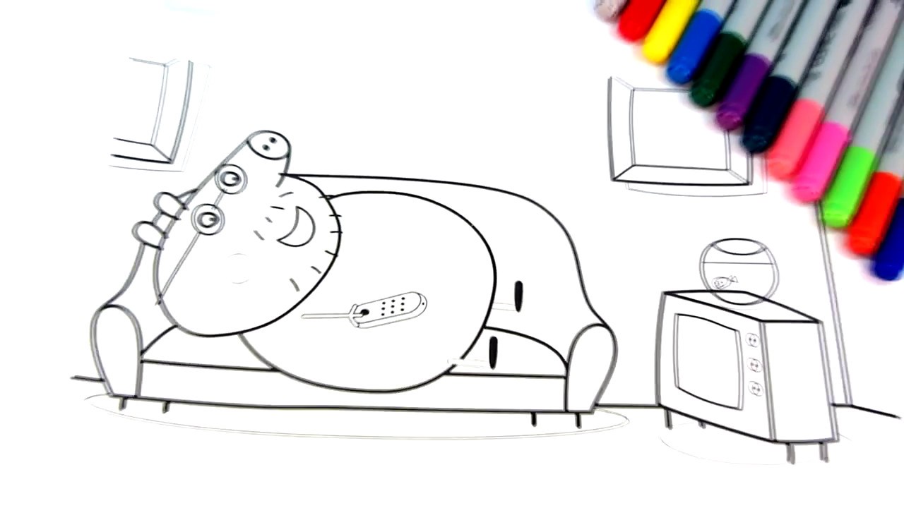 Watching Tv Coloring Page
