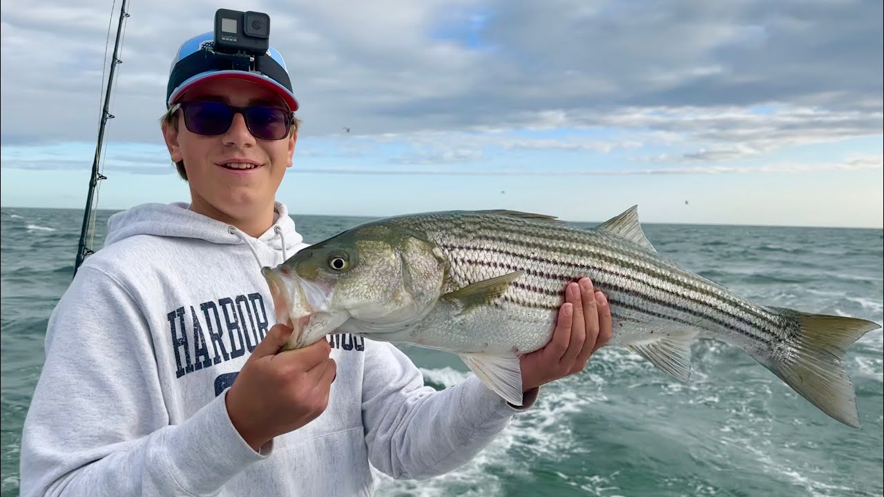 Trolling In Nantucket for giant Bluefish and Striped bass! - YouTube