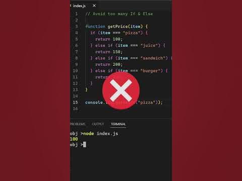AVOID TOO MANY IF ELSE IN JAVASCRIPT USE THIS COOL TRICK 🔥#shorts - YouTube