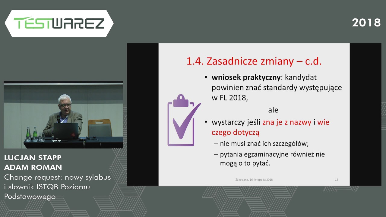 Lucjan Stapp, Adam Roman - Change request: nowy sylabus i słownik ISTQB ...