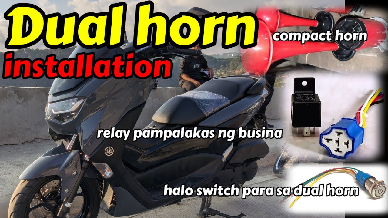 Dual horn installation nmax v2 | Paano magkabit ng dual horn with relay ...