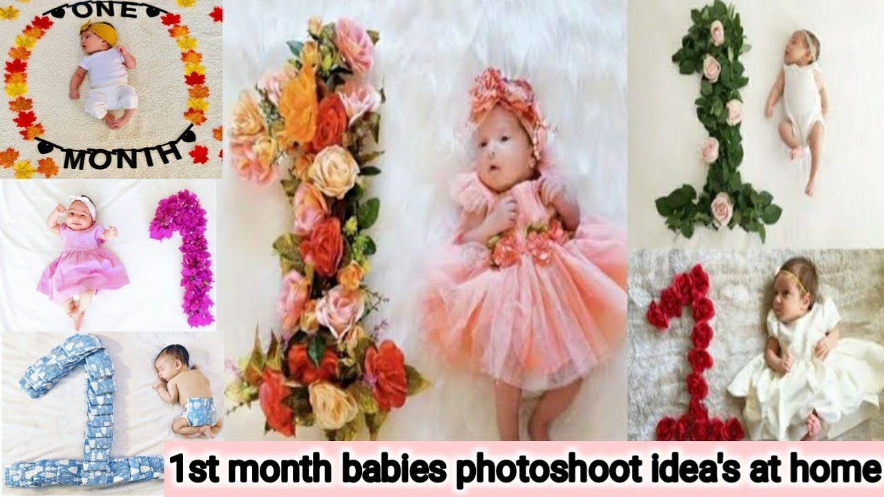 one month baby photoshoot ideas at home | one month baby photography ...
