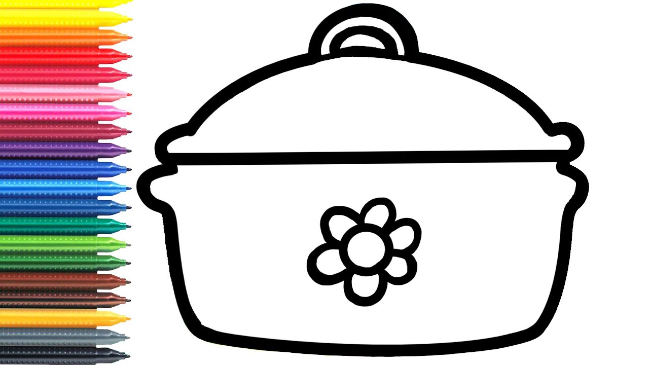 How to draw a pot for children/Bolalar uchun panani qanday chizish ...