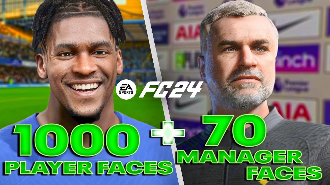 1000 NEW PLAYER FACES ADDED TO EA FC24! [MGR, BOOTS, OUTFITS, LOW SOCKS ...